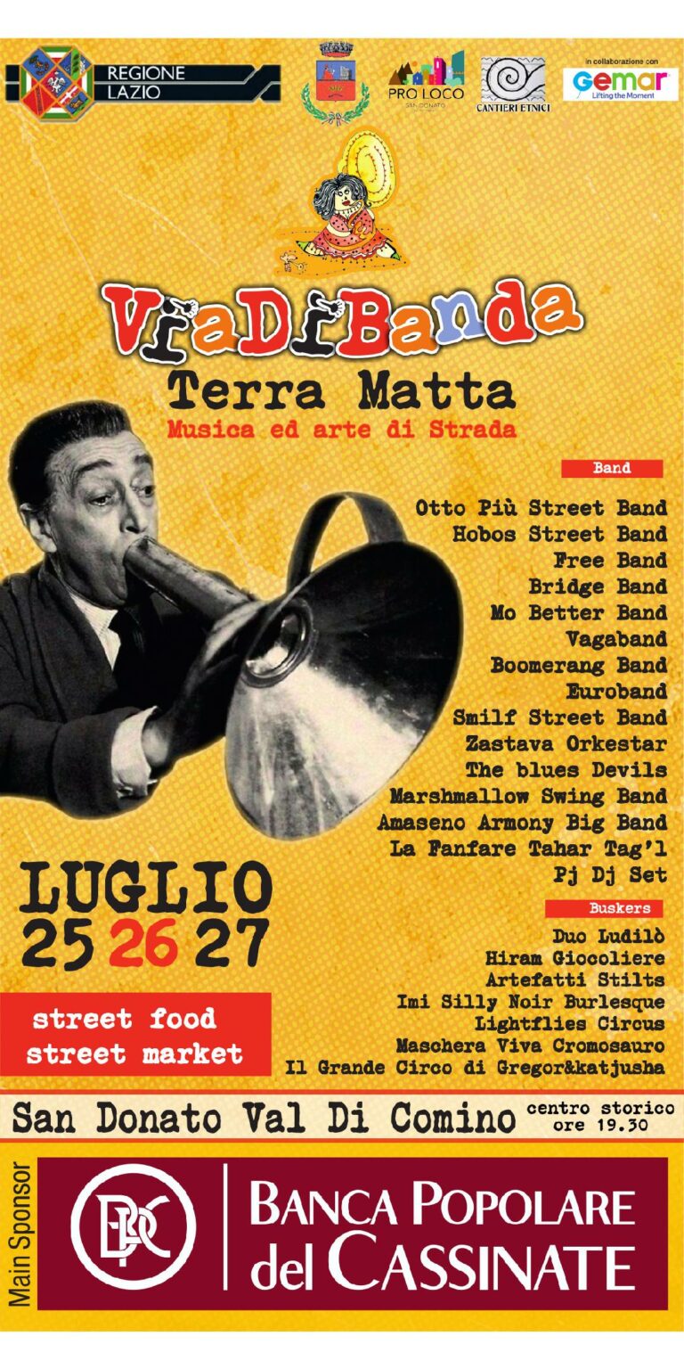 Viadibanda 2025, da oggi a San Donato c'è "Terra Matta" - Cassino Notizie